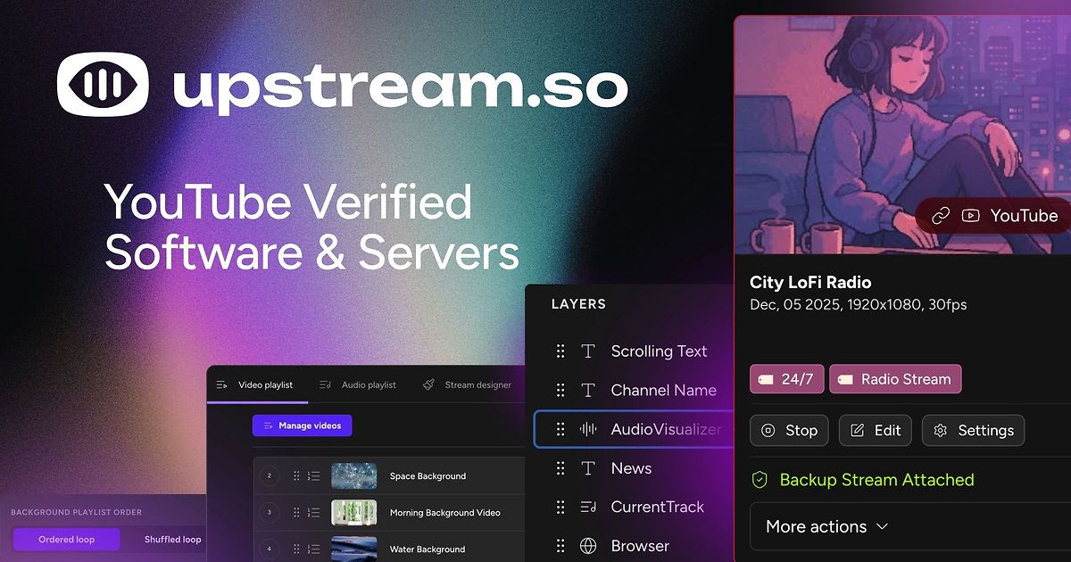 Schedule your Live Stream - Upstream.so